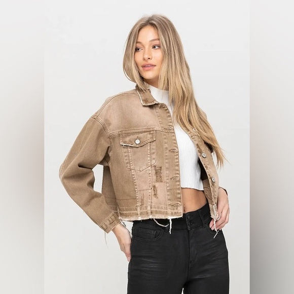 Jackets & Coats | Vervet Sandstone Denim Jacket | Poshmark